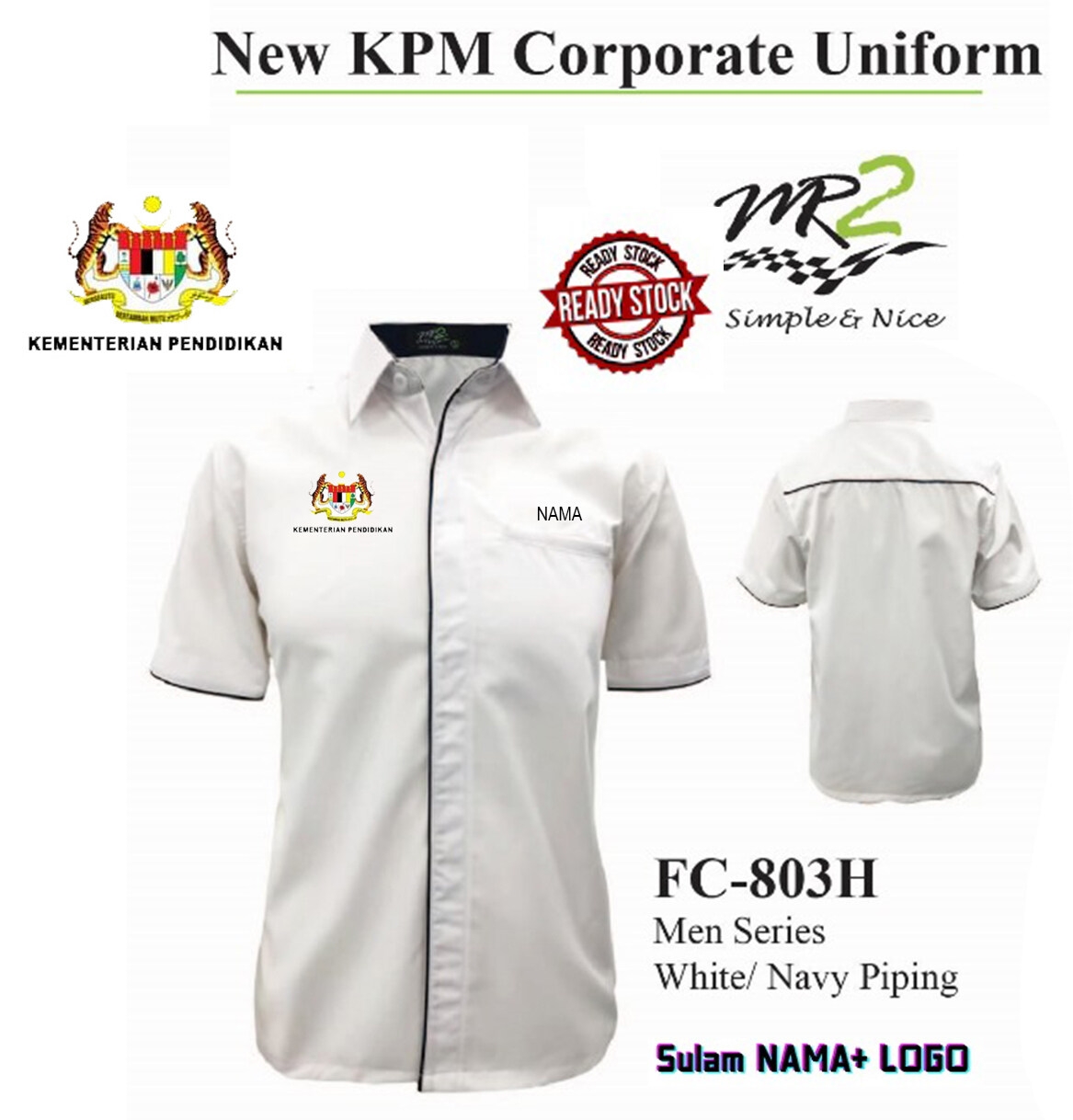 BAJU KORPORAT KEMENTERIAN PENDIDIKAN (LOGO TERBARU 2023) LENGAN PENDEK ...